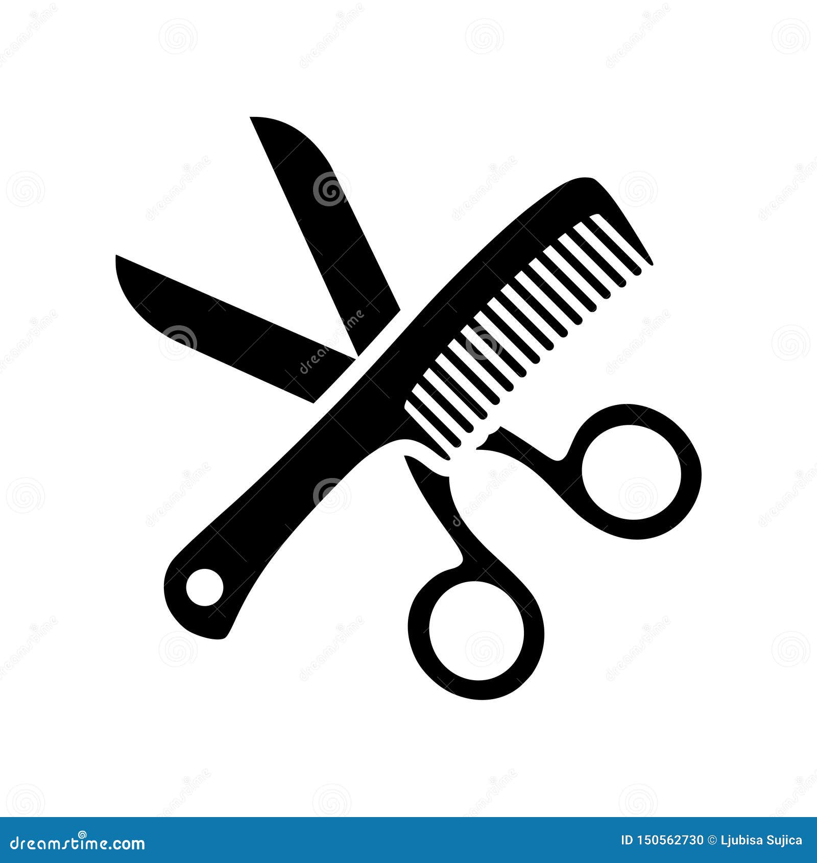 Scissor and Comb Icon Logo Simple Illustration Stock Vector ... Scissor and Comb Icon Logo Simple Illustration Stock Vector ...
