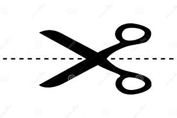 Scissor and cut mark stock vector. Illustration of closeup - 10583498