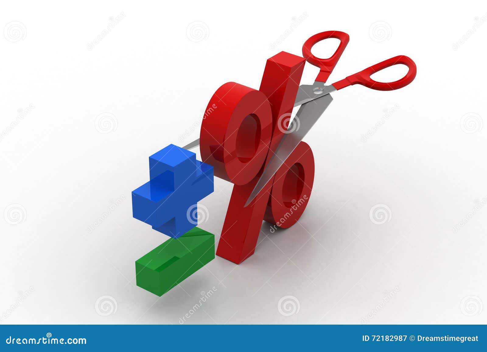 Scissor Cut the Percentage Sign Stock Illustration - Illustration of ...