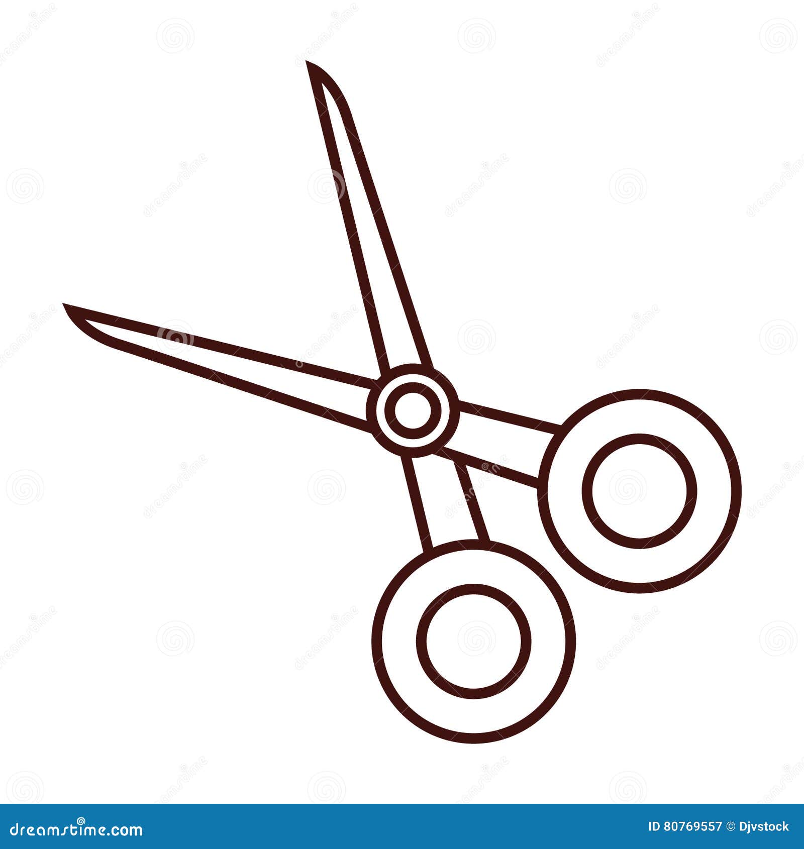 Scissor cut tool stock vector. Illustration of hairstyle - 80769557