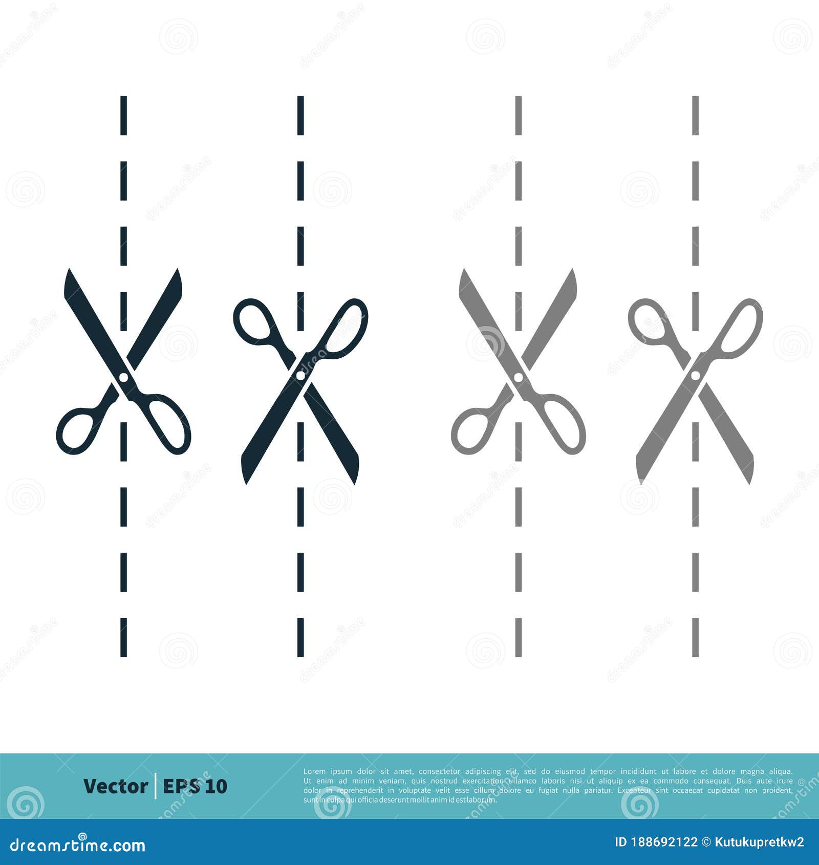 Scissor Cutting Icon Vector Logo Template Illustration Design. Vector ...
