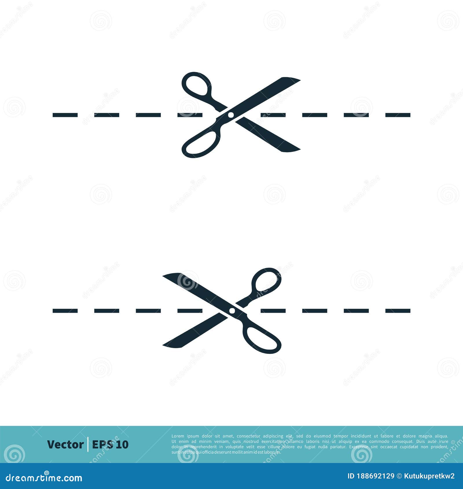 Scissor Cutting Icon Vector Logo Template Illustration Design. Vector ...