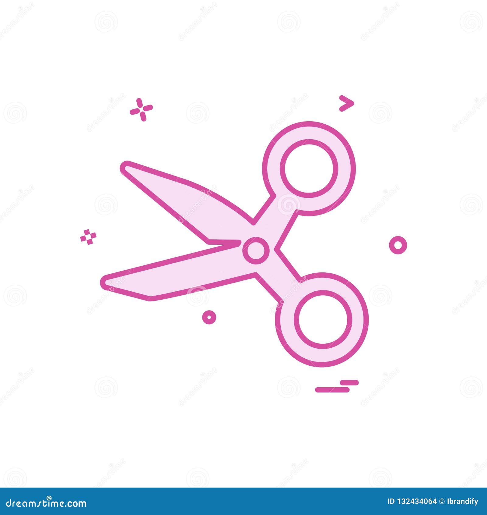 Scissor icon design vector stock vector. Illustration of label - 132434064