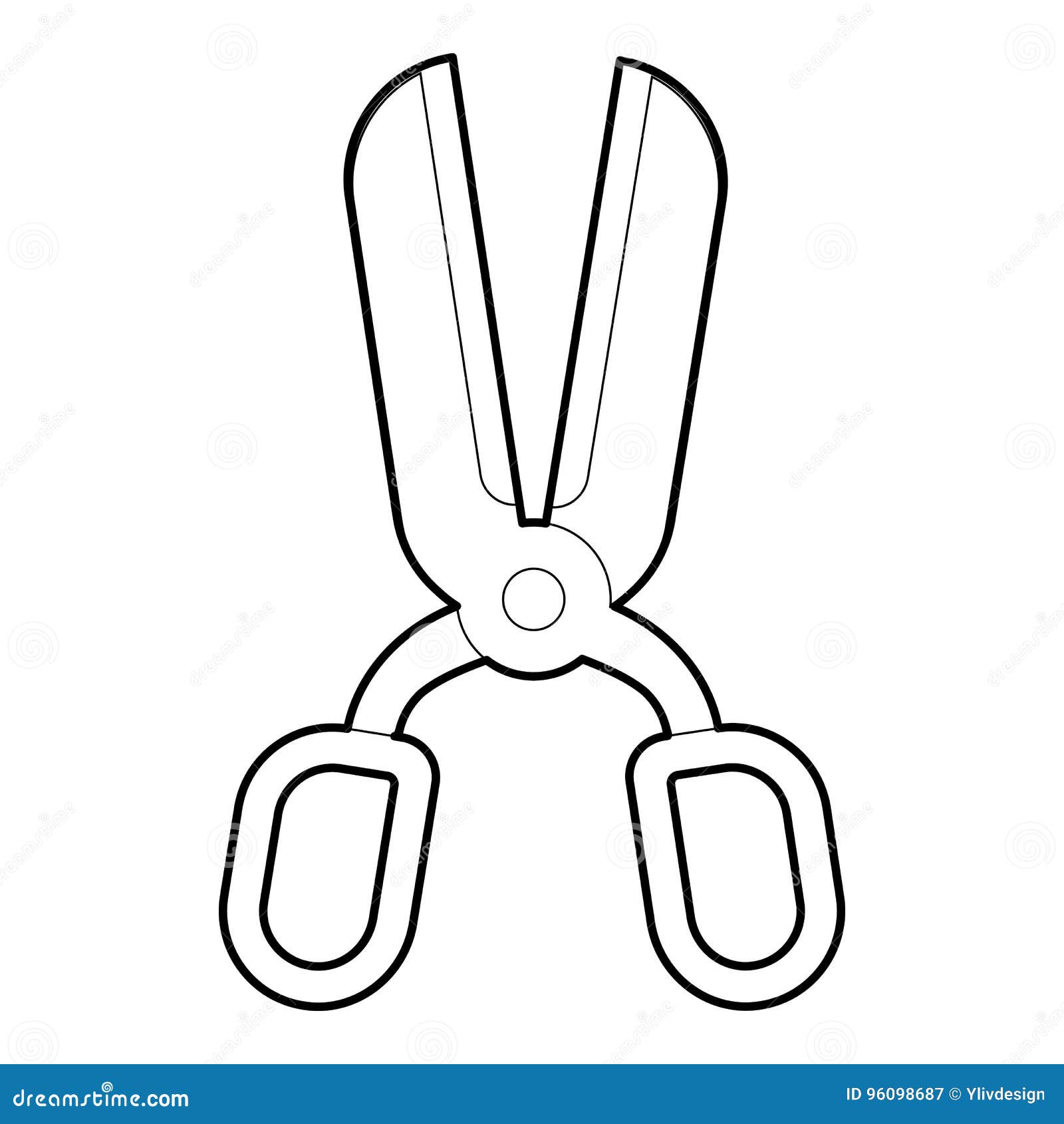 Scissor Icon, Outline Style Stock Vector - Illustration of sharp, blade ...