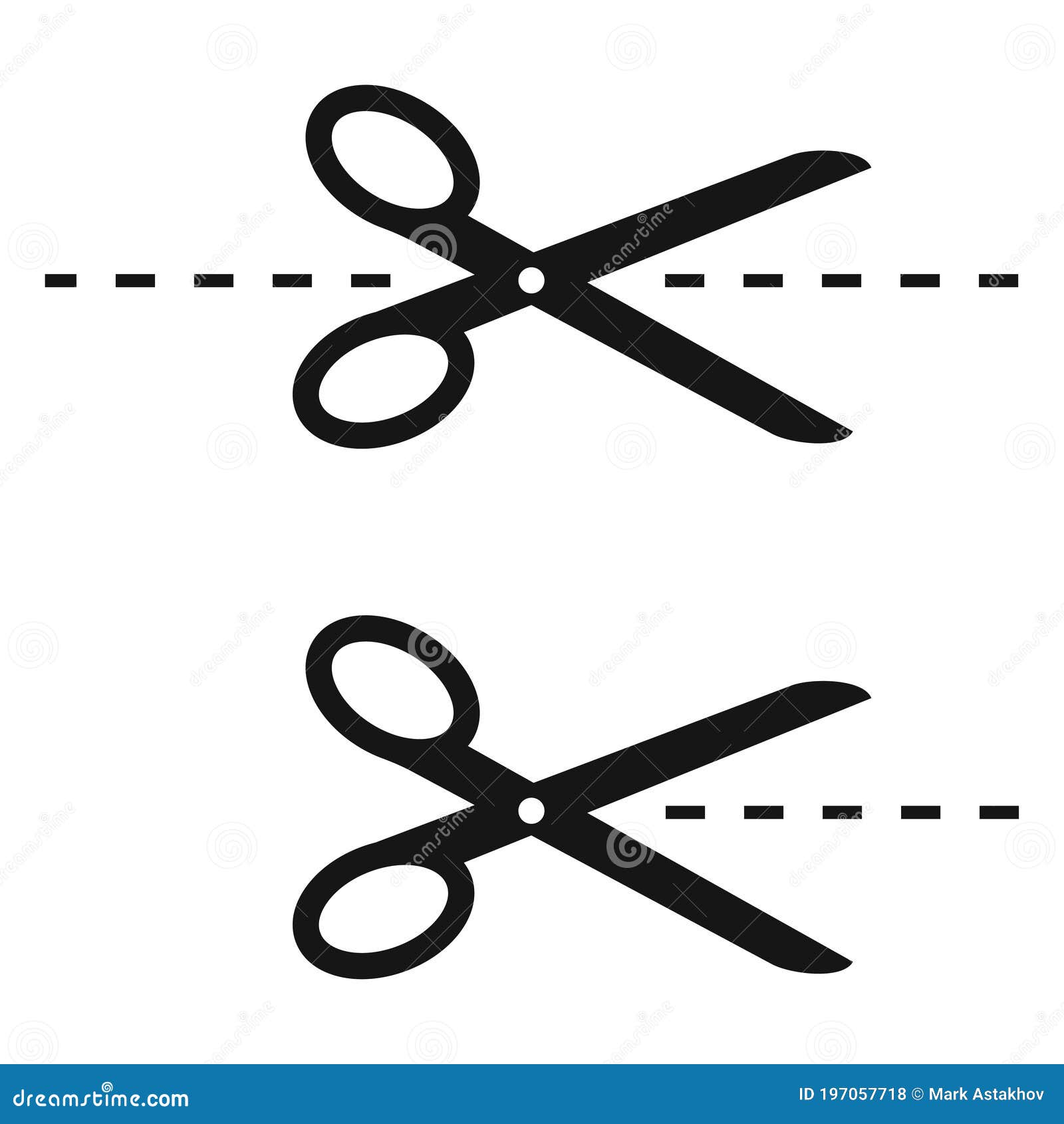 Scissor Icon, Vector Black Scissors Symbol. White Background Stock ...