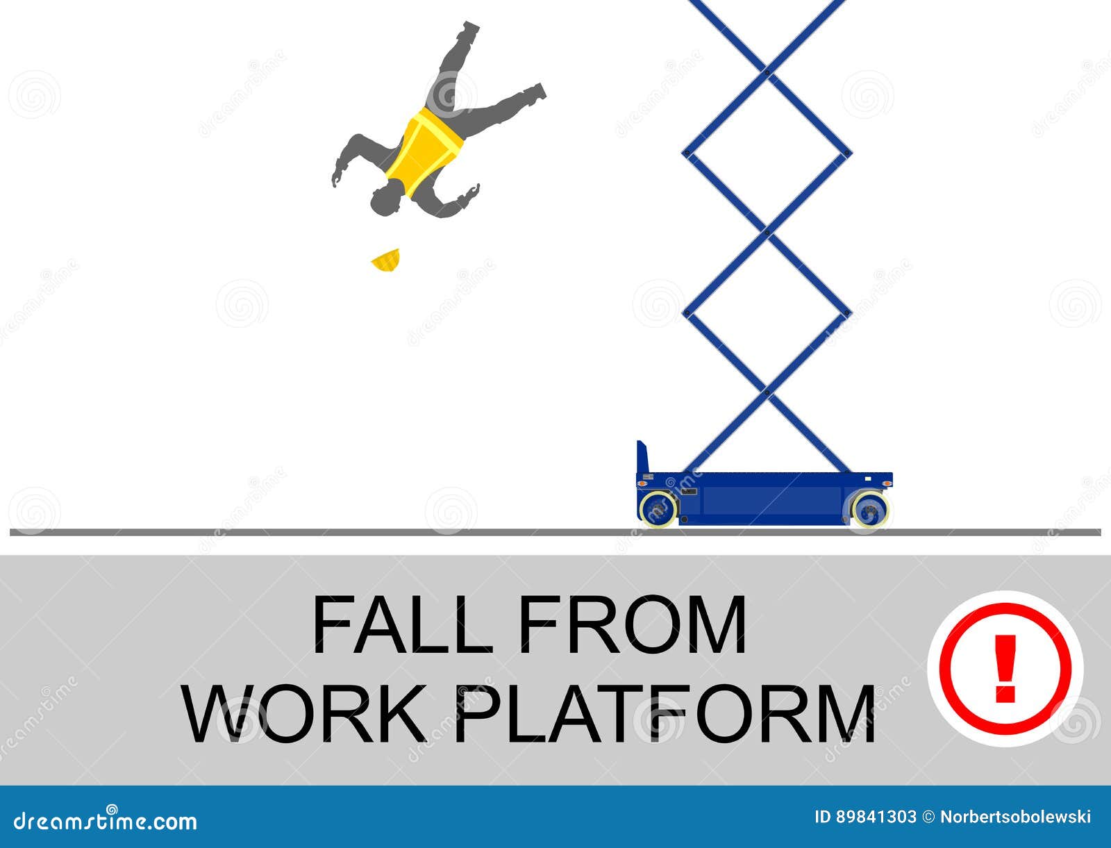 Scissor Lift Safety Stock Illustrations – 830 Scissor Lift Safety Stock ...