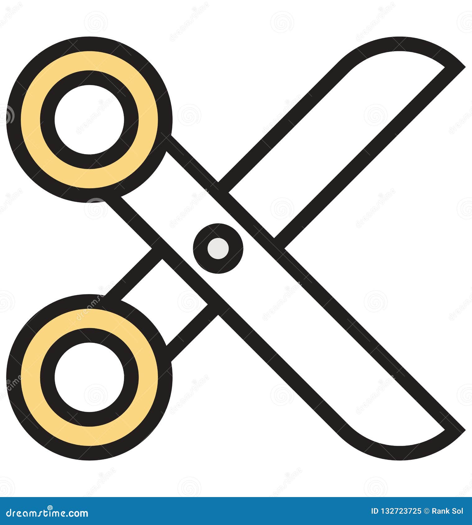 Scissor Outline and Filled Isolated Vector Icon that Can Be Easily ... Scissor Outline and Filled Isolated Vector Icon that Can Be Easily ...