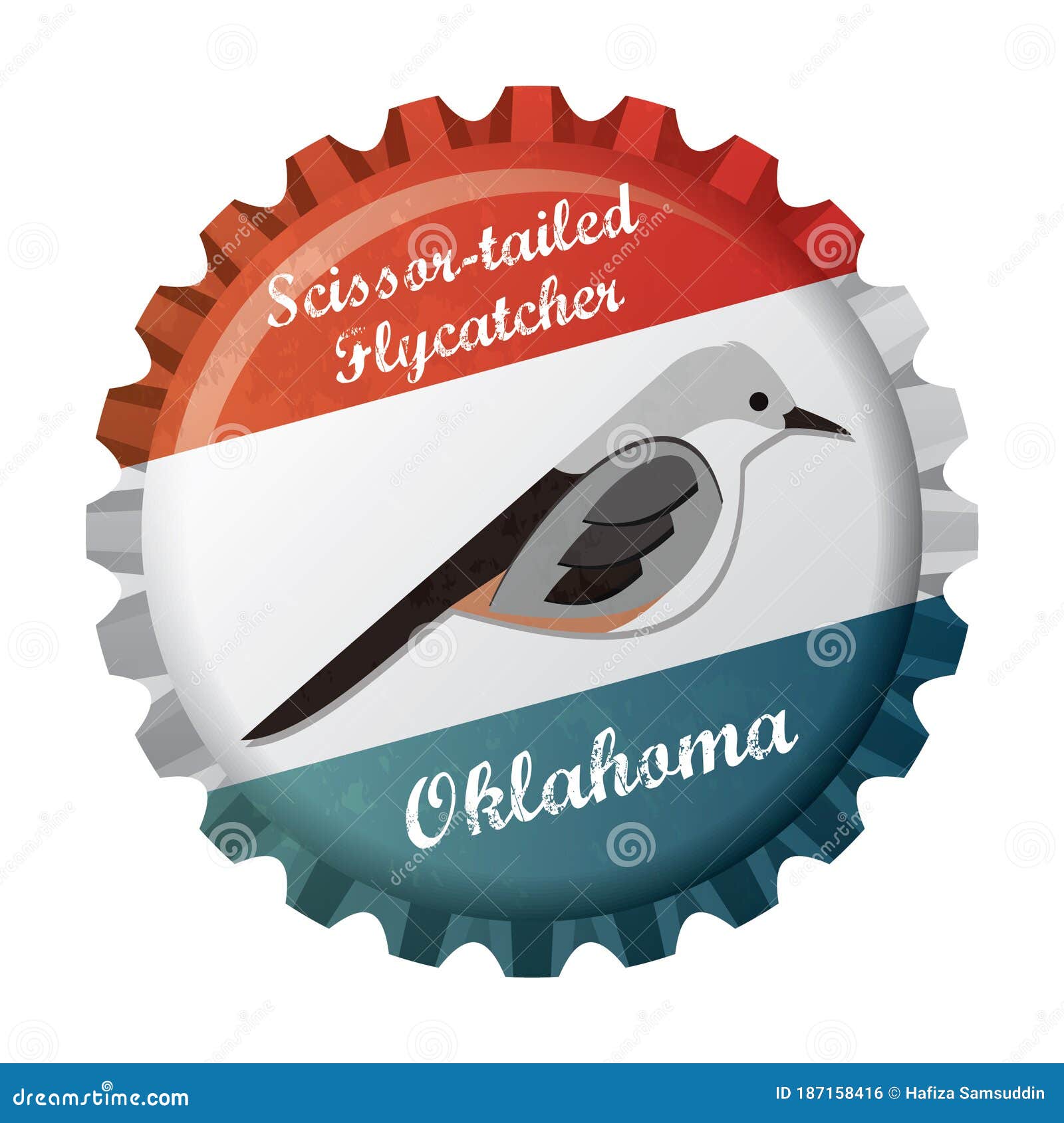 Scissor-tailed Flycatcher. Vector Illustration Decorative Design Stock ...