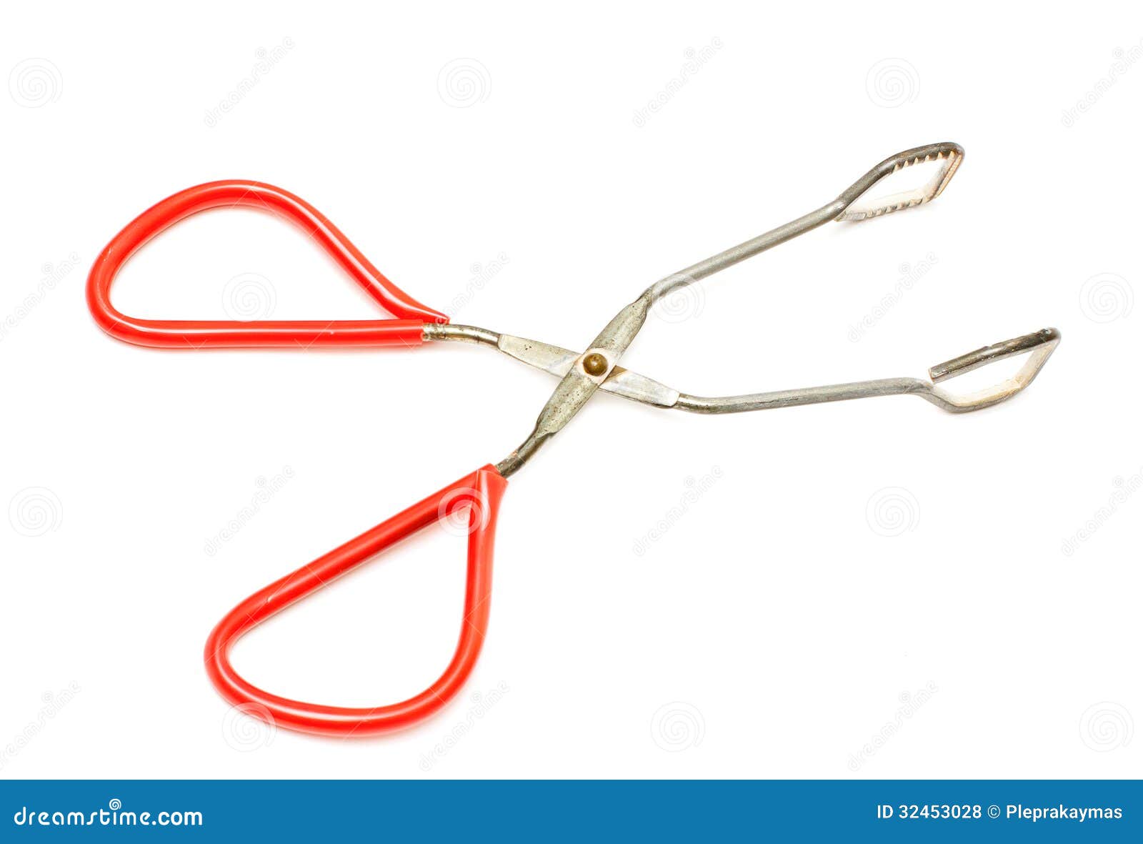 Scissor Tongs on White Background Stock Photo - Image of serve, cutout ...