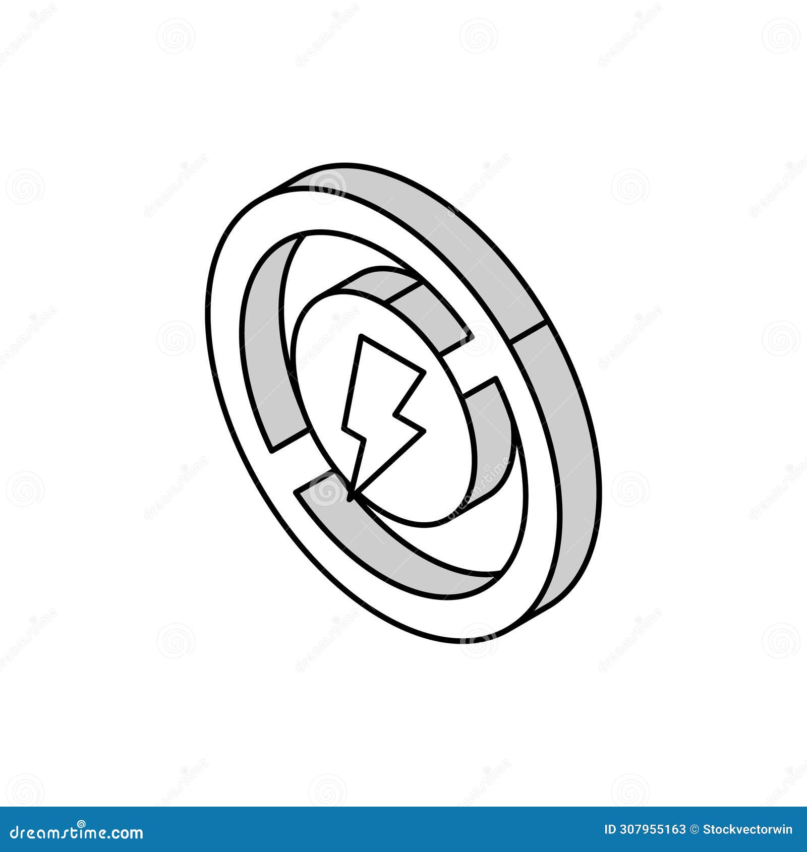 Scissor Use Prohibition Sign Isometric Icon Vector Illustration Stock