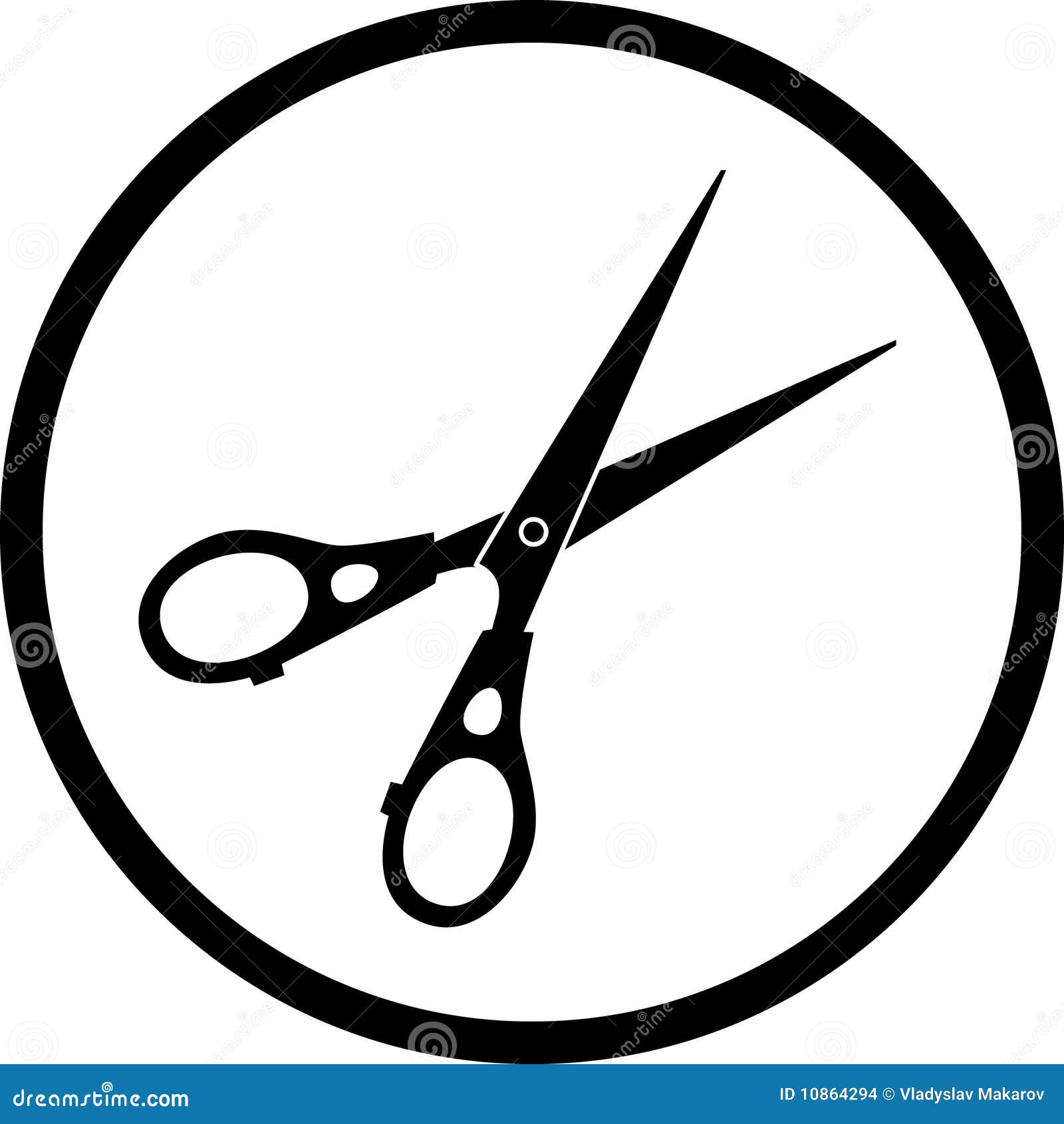 Scissors stock vector. Illustration of equipment, clip - 10864294