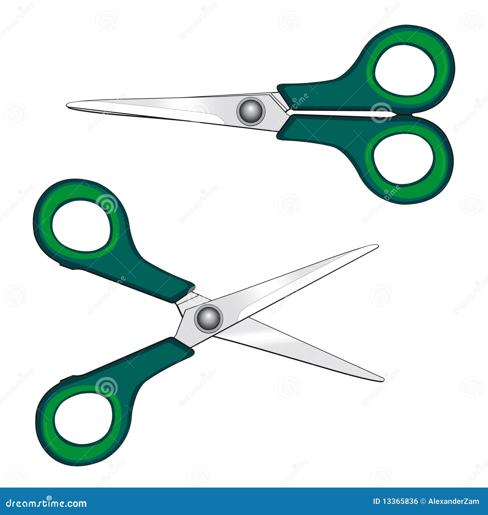 Scissors stock vector. Illustration of clip, tool, steel - 13365836