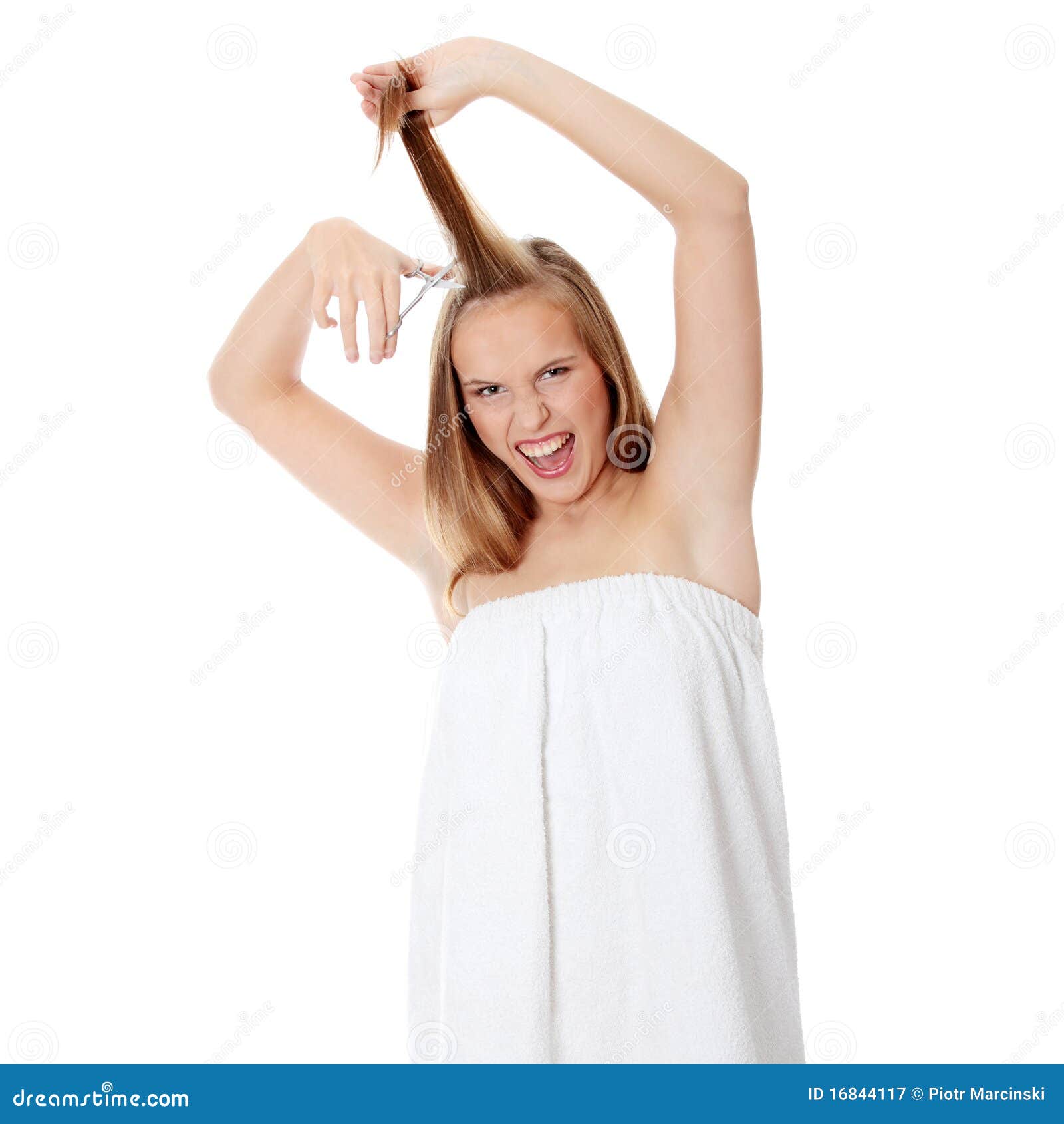 Scissors stock image. Image of hands, expression, female - 16844117