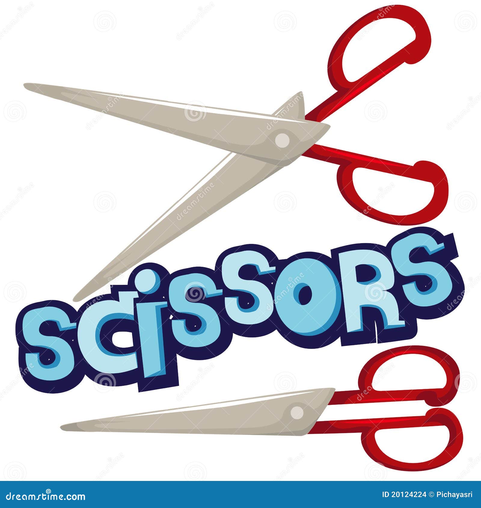Scissors stock vector. Illustration of cartoon, character - 20124224