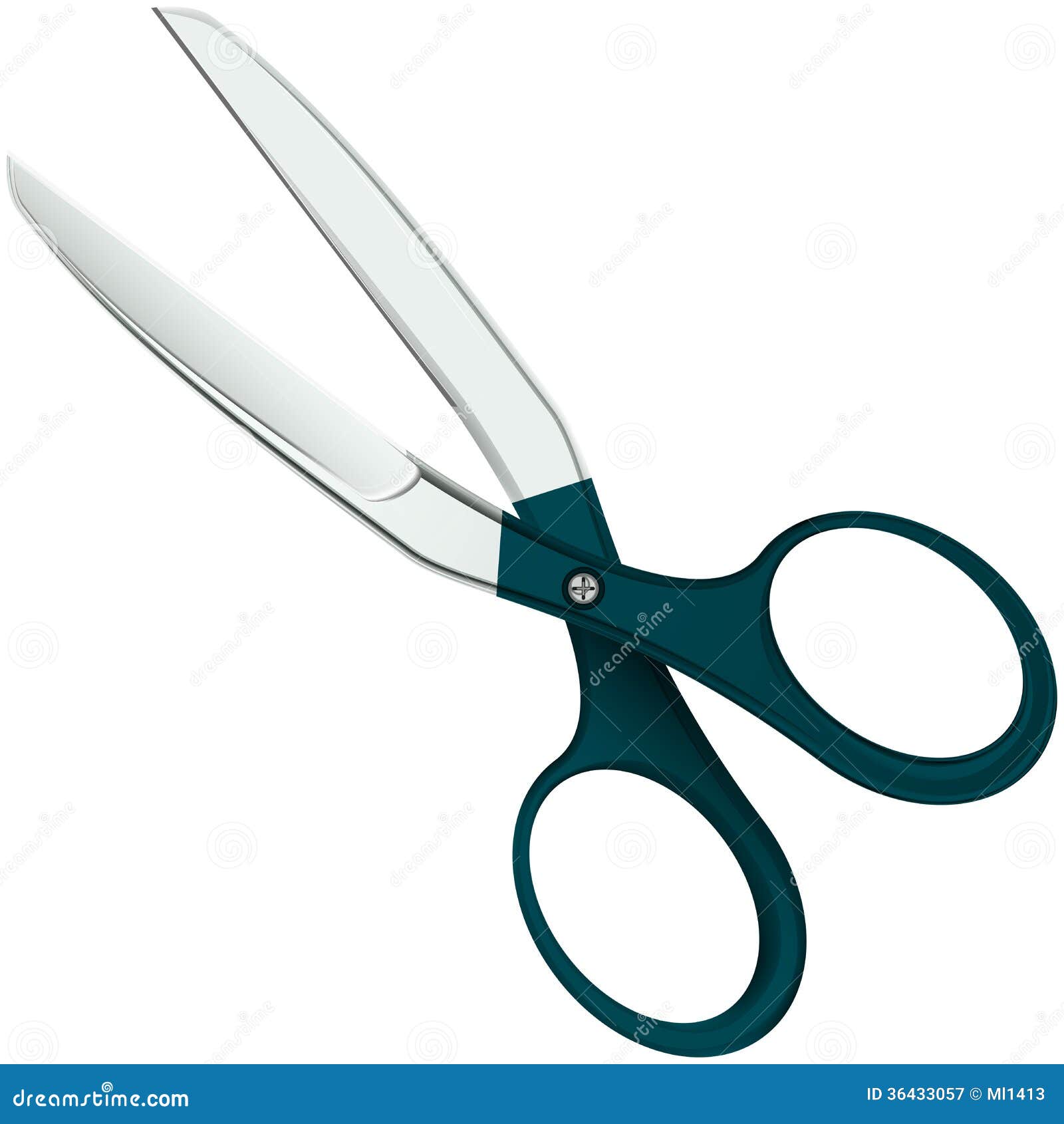 Scissors stock vector. Illustration of silhouette, painted - 36433057