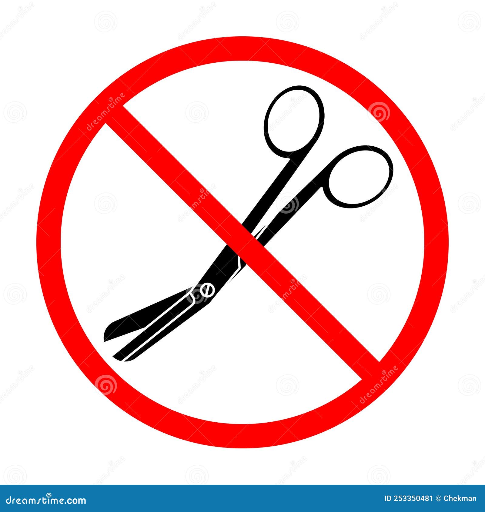 Scissors Ban Sign. Scissors Prohibition Sign Stock Vector ...