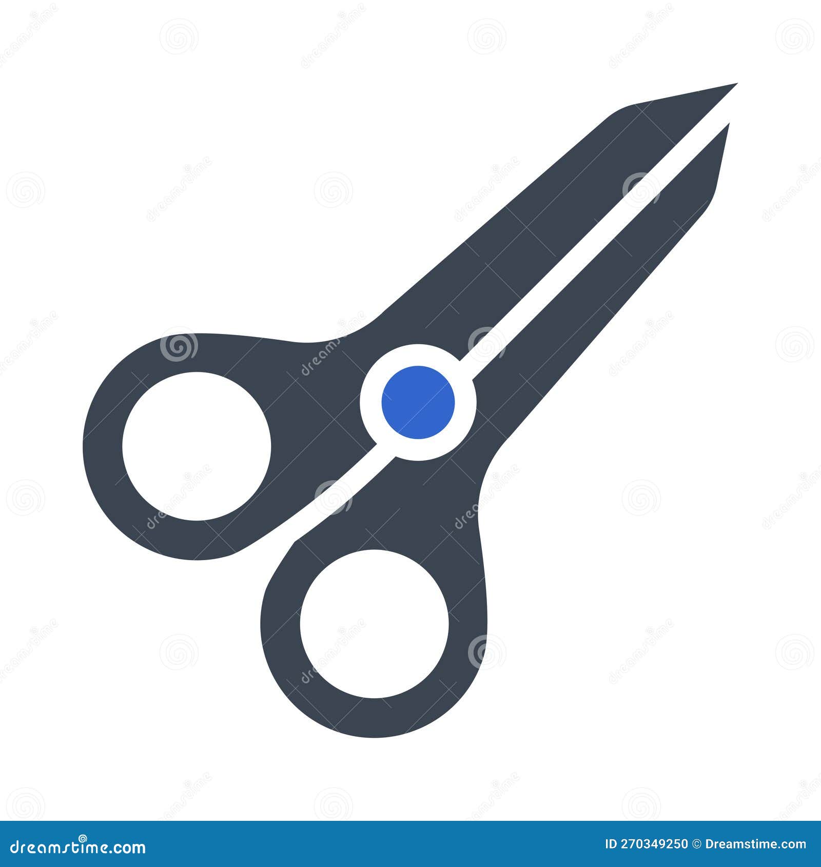 Scissors blade icon stock vector. Illustration of craft - 270349250