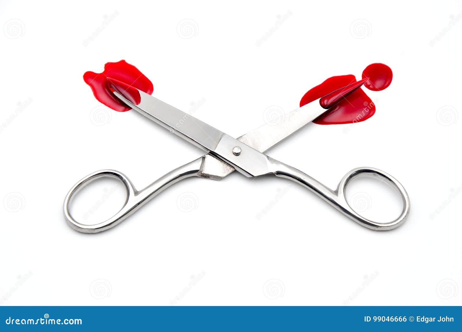 Scissors with blood stock photo. Image of heart, icon - 99046666
