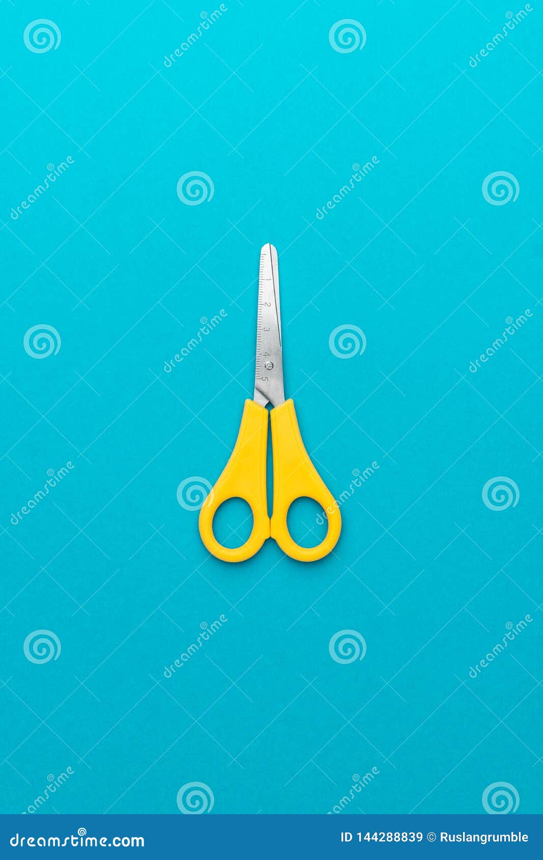 Scissors on the Blue Background Stock Image - Image of office, school ...