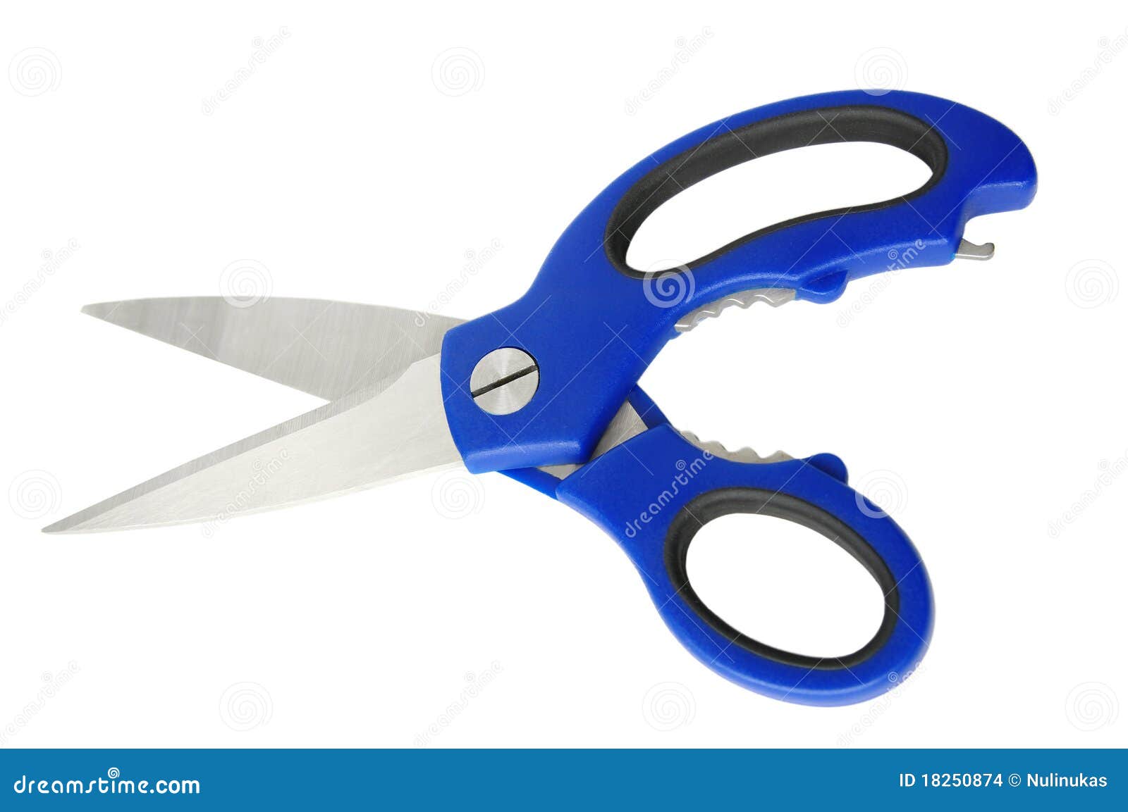 Scissors with Blue Handle stock photo. Image of cutter - 18250874