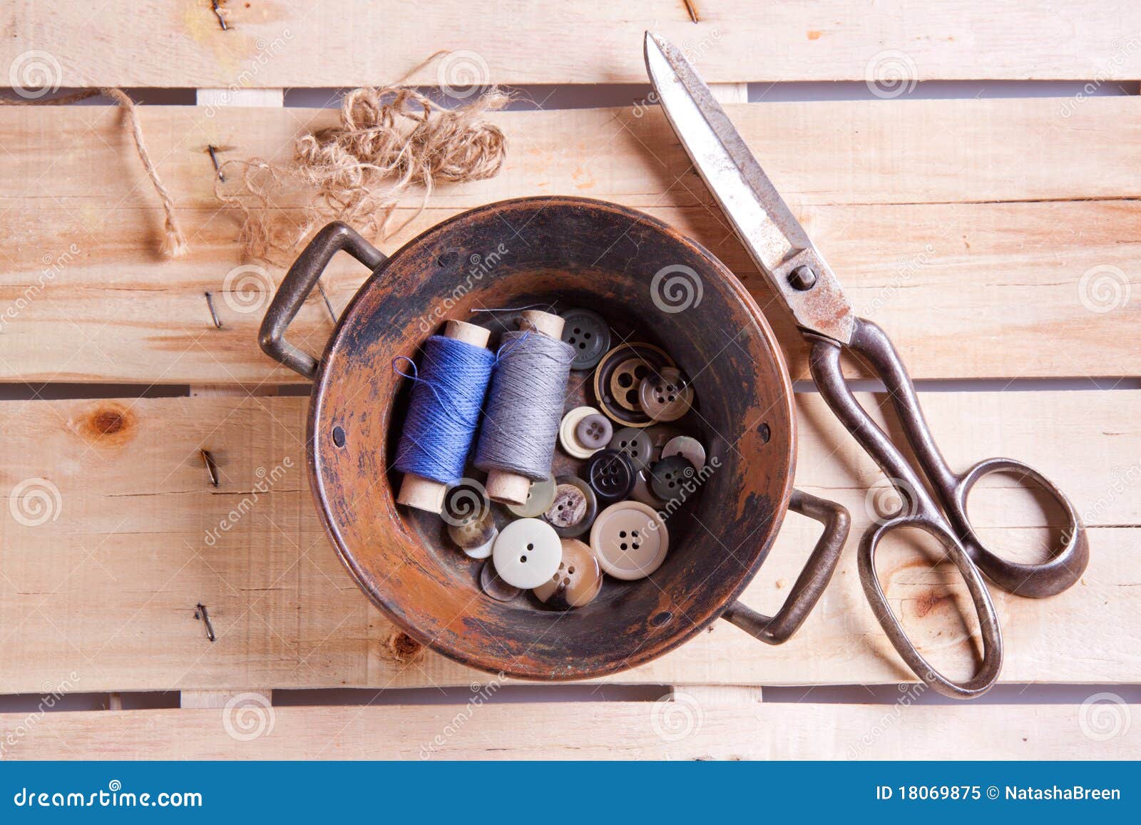 Scissors and buttons stock image. Image of scissors, design - 18069875