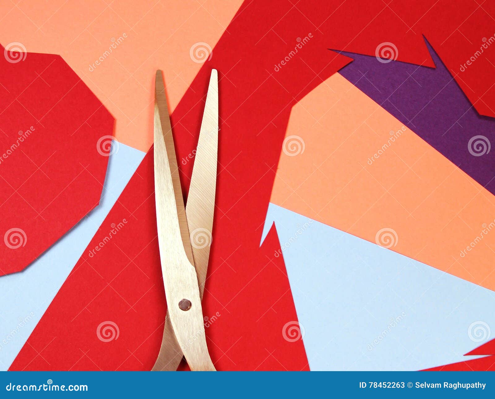 Scissors with Color Crafts Papers Stock Image - Image of paper, concept ...