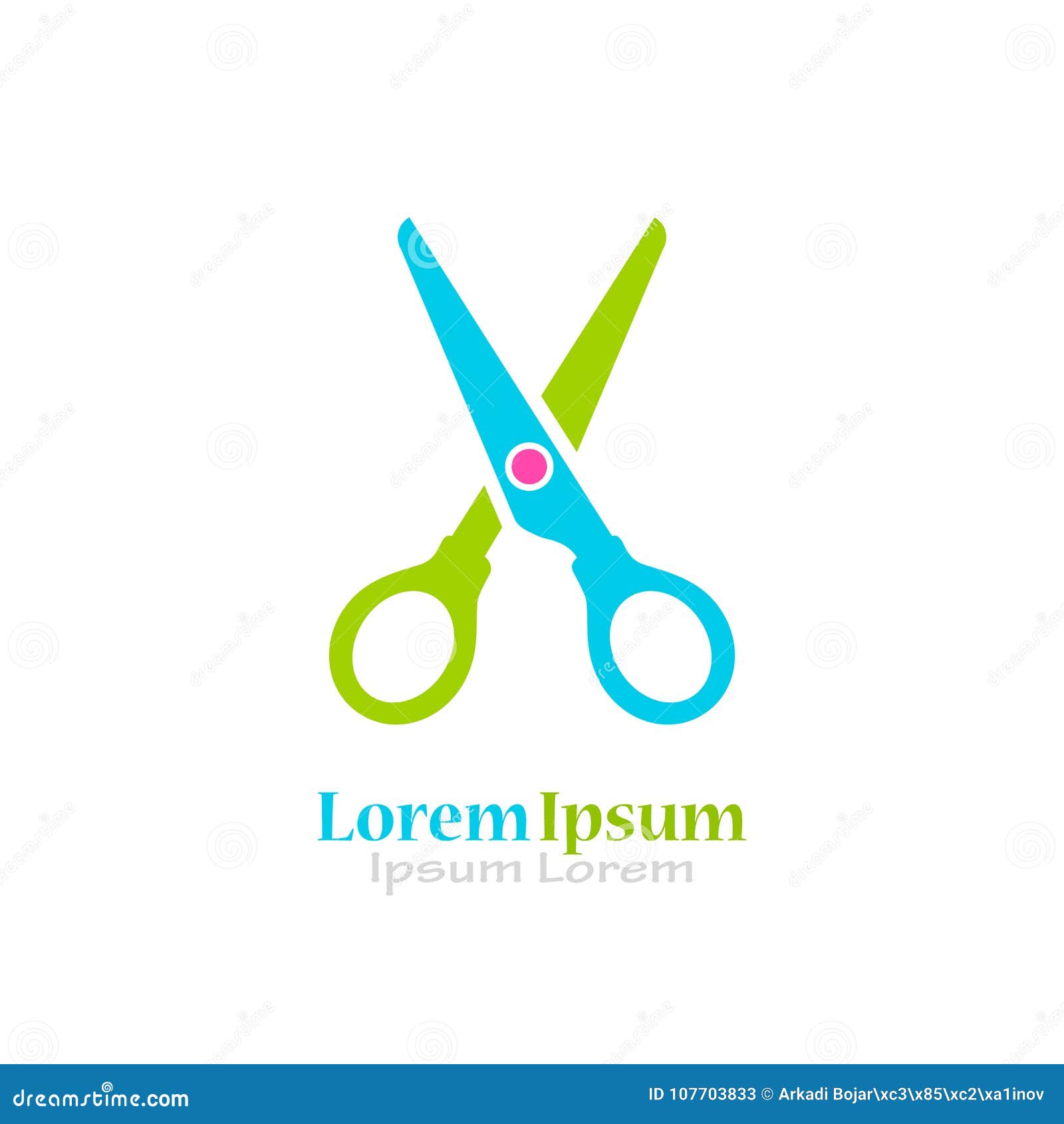 Scissors Colorful Vector Logo Stock Vector - Illustration of funky ...