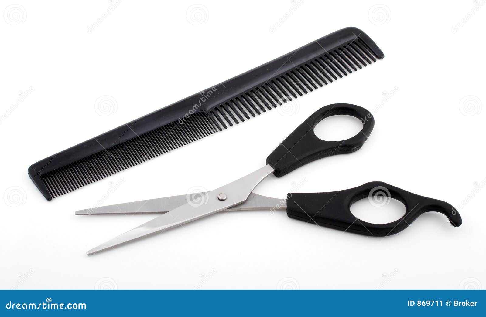 Scissors and comb stock image. Image of tools, clean, hair - 869711