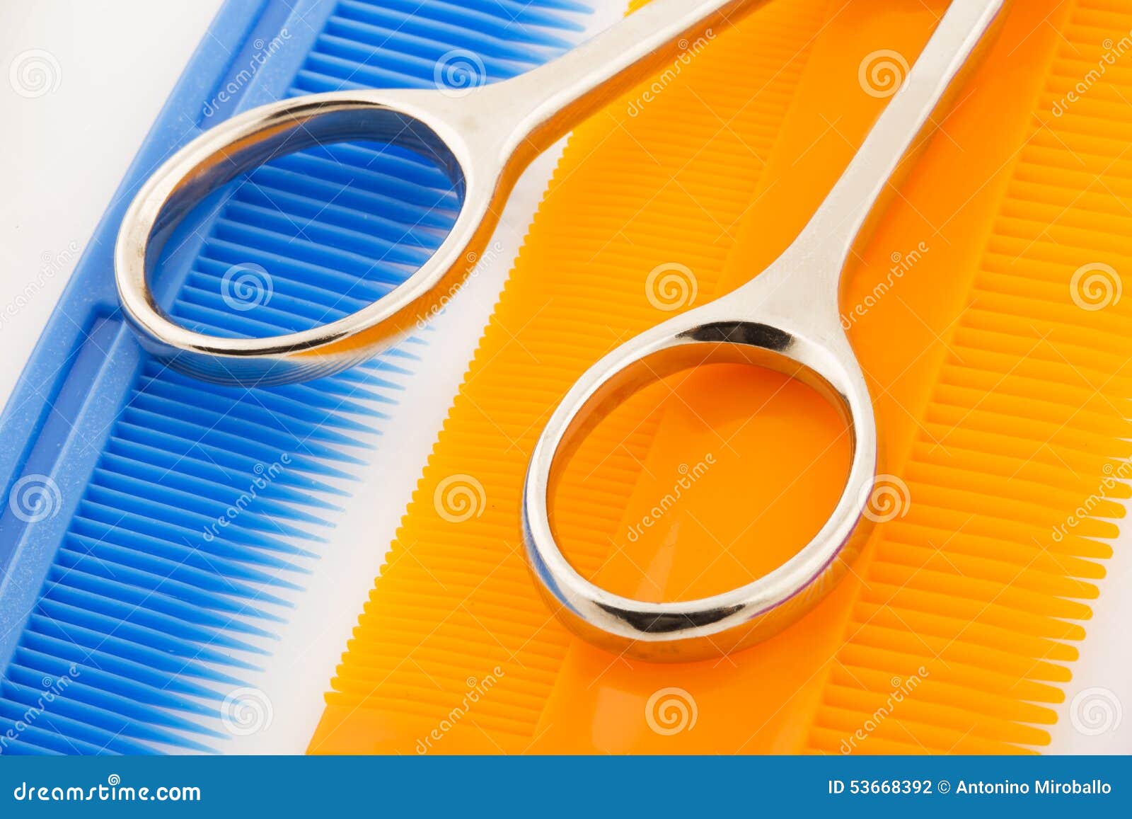 Scissors and comb stock photo. Image of color, hairdressing - 53668392