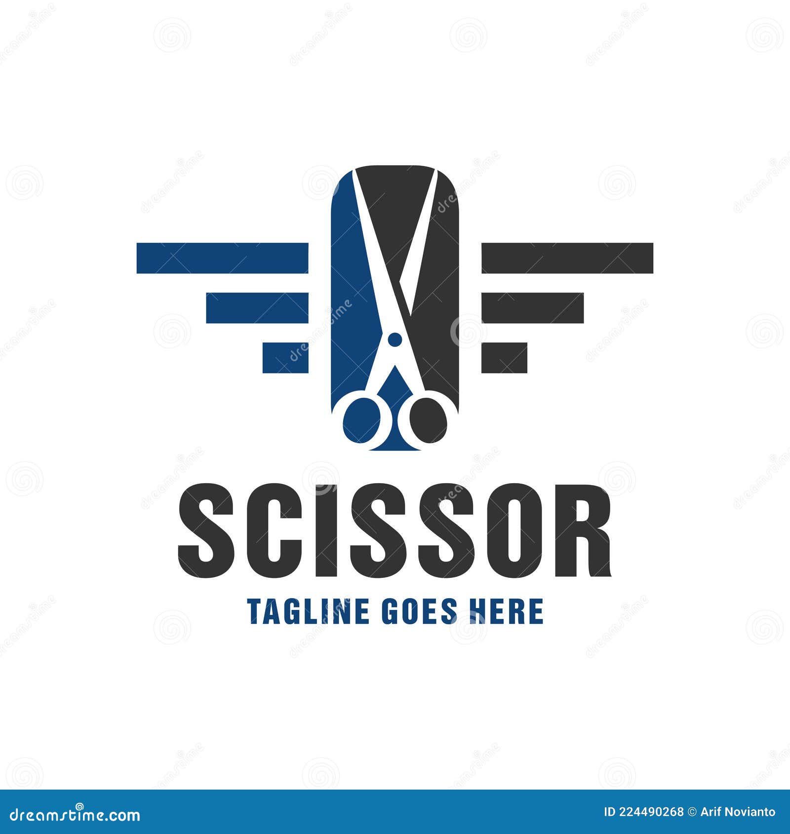 Scissors and Comb Inspiration Logo Stock Vector - Illustration of ...