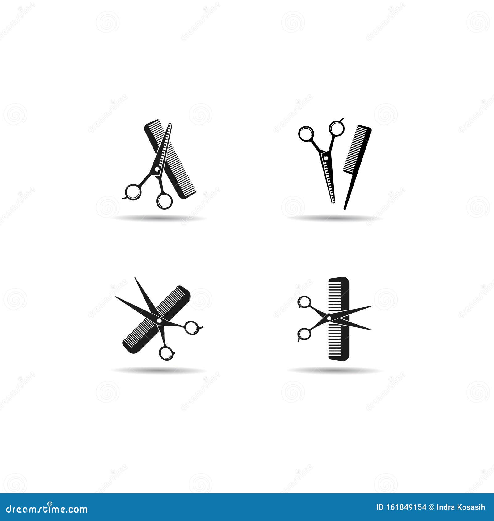 Scissors and Comb Logo Vector Icon Illustration Stock Vector ...