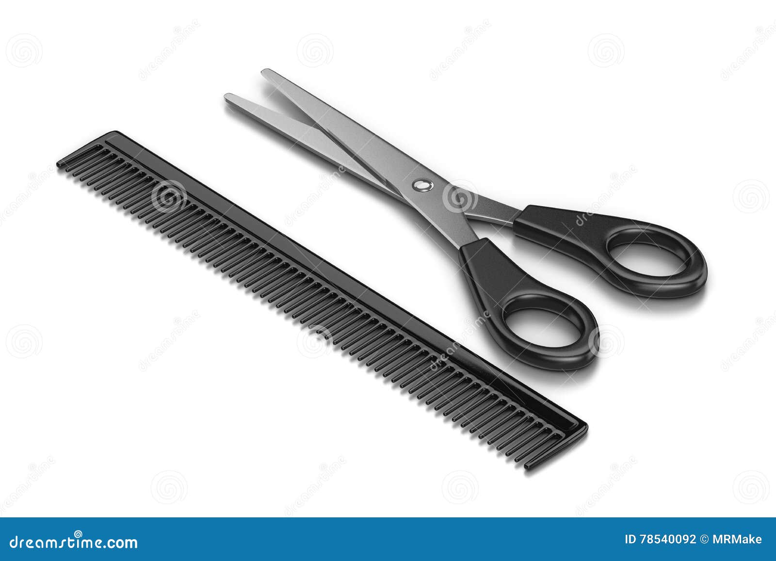 Scissors and Comb stock illustration. Illustration of haircutting ...