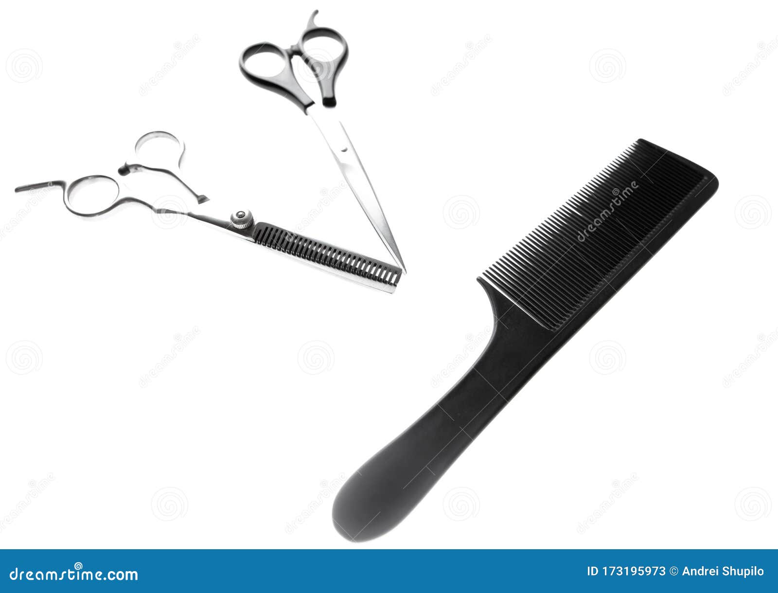 Scissors and Combs for Cutting Hair Stock Image - Image of salon, tool ...