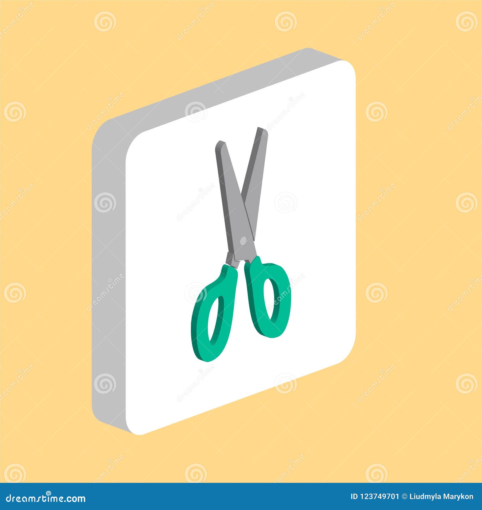 Scissors computer symbol stock vector. Illustration of abstract - 123749701