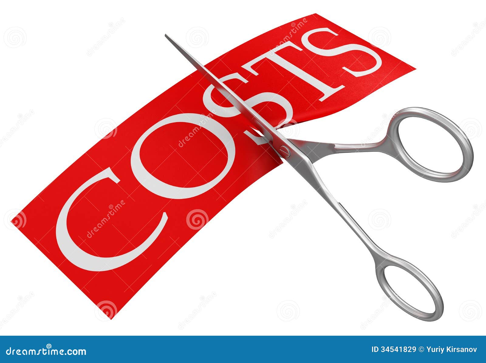 Scissors and Costs (clipping Path Included) Stock Illustration ...