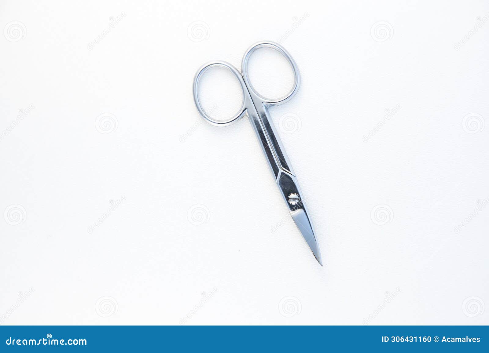 Scissors with a Curved Nose with a Narrow and Sharp Tip Isolated. Stock ...