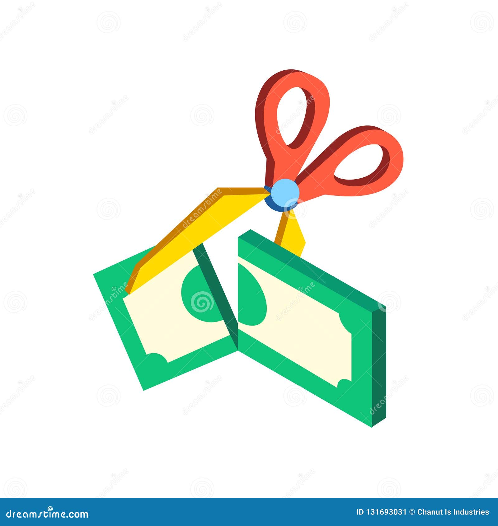 Reduce Expenses Isometric Illustration Stock Vector - Illustration of ...