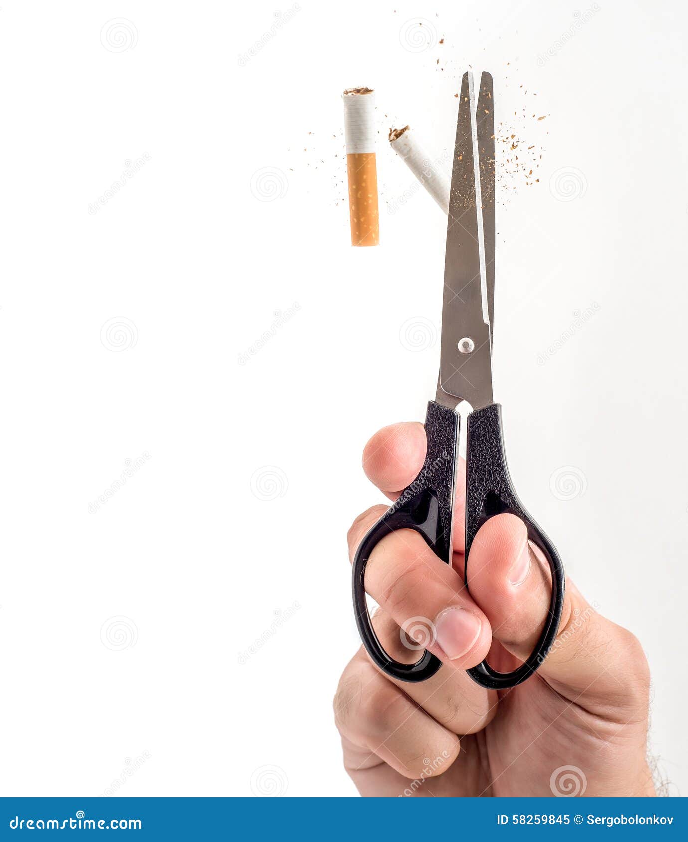 Scissors Cut the Cigarette 2 Stock Image - Image of forbidden ...