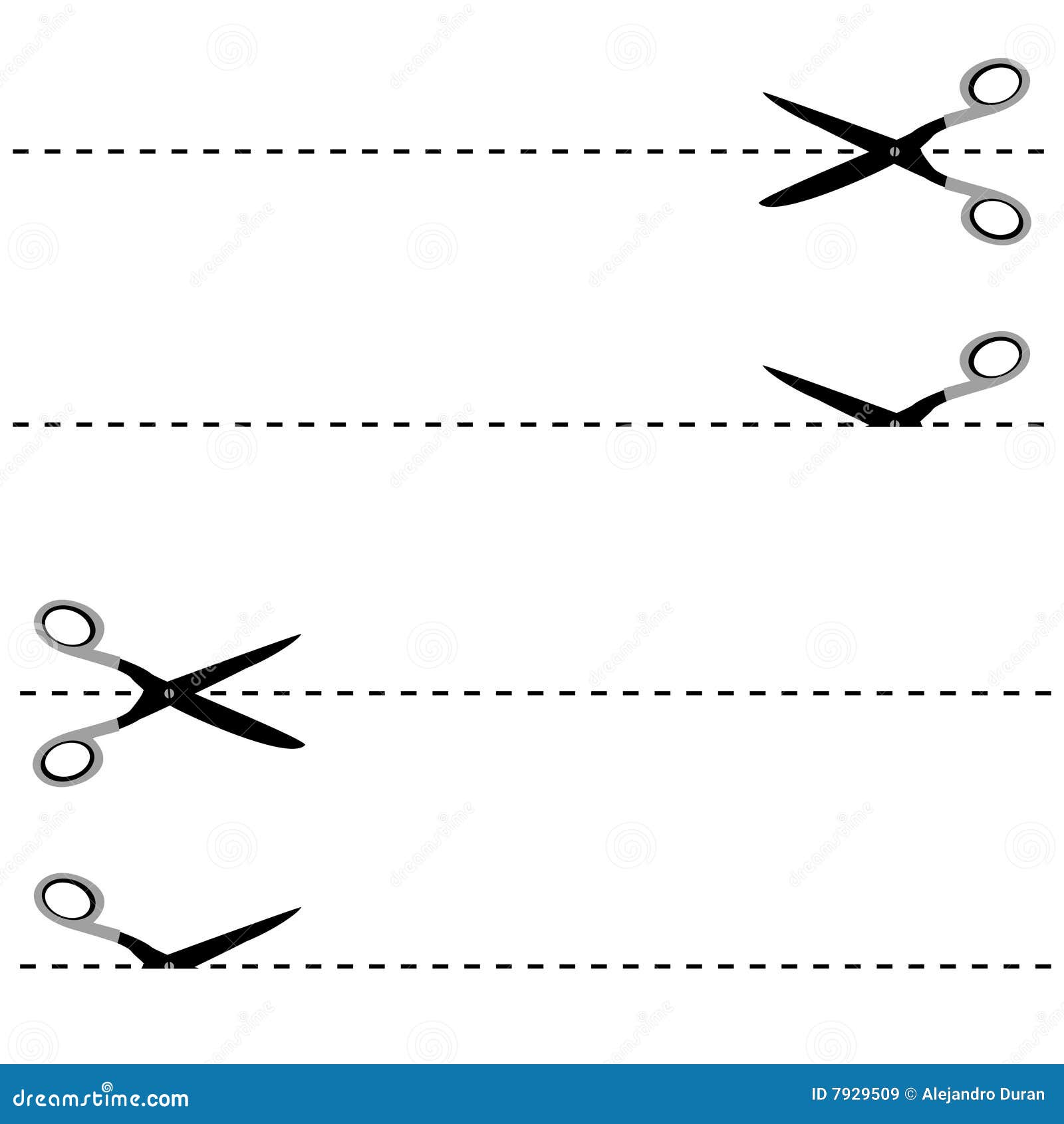 Scissors cut lines duo stock vector. Illustration of curl - 7929509