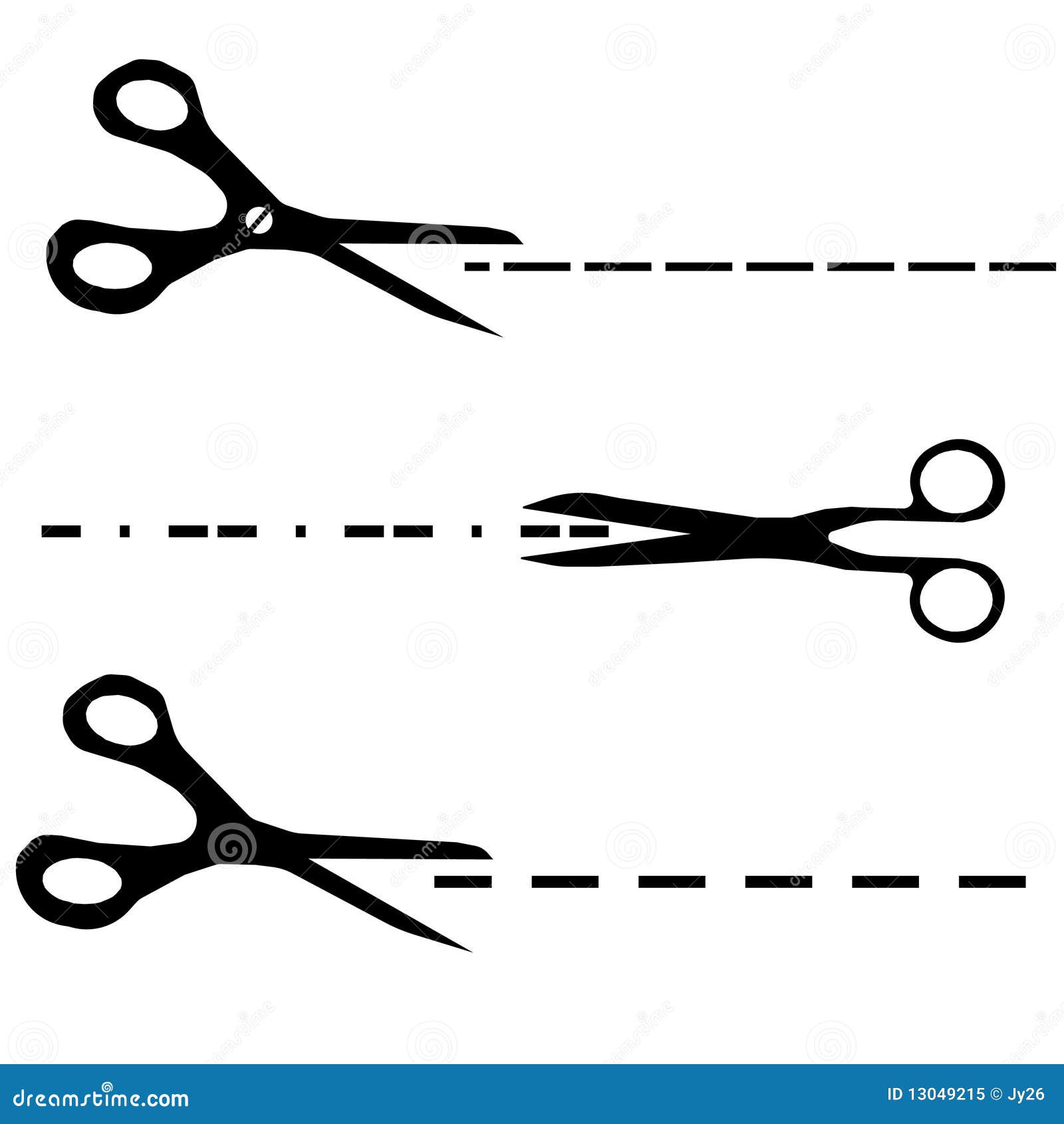Scissors with Cut Lines Templates Stock Vector - Illustration of retail ...