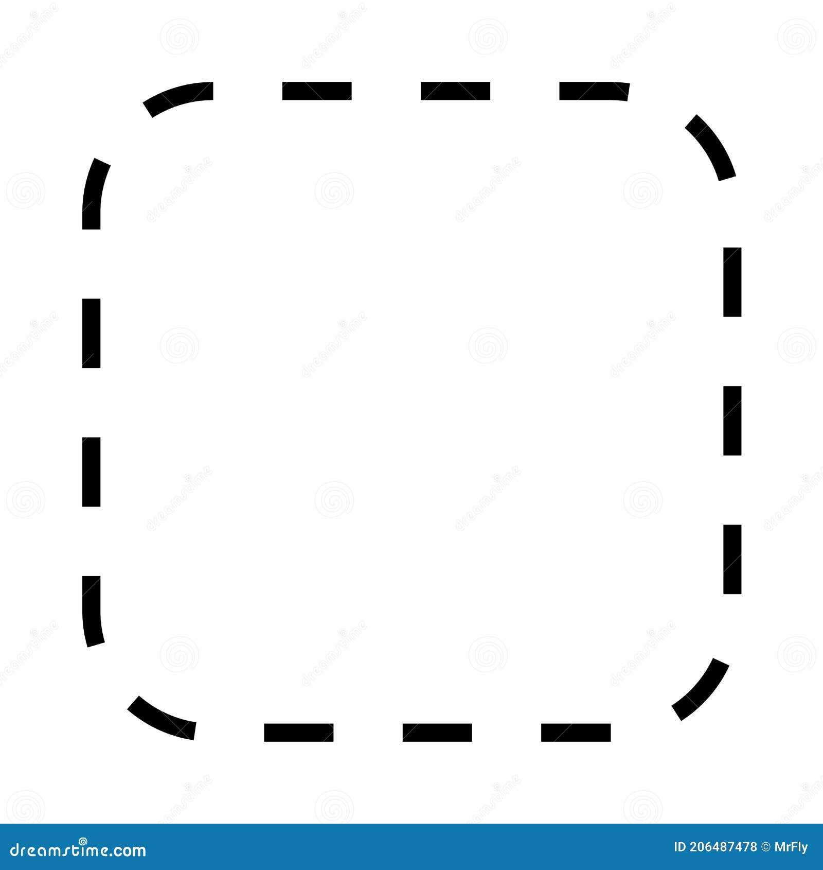 Scissors Cut Out Square Dashed Mark, Vector Illustration Stock Vector ...