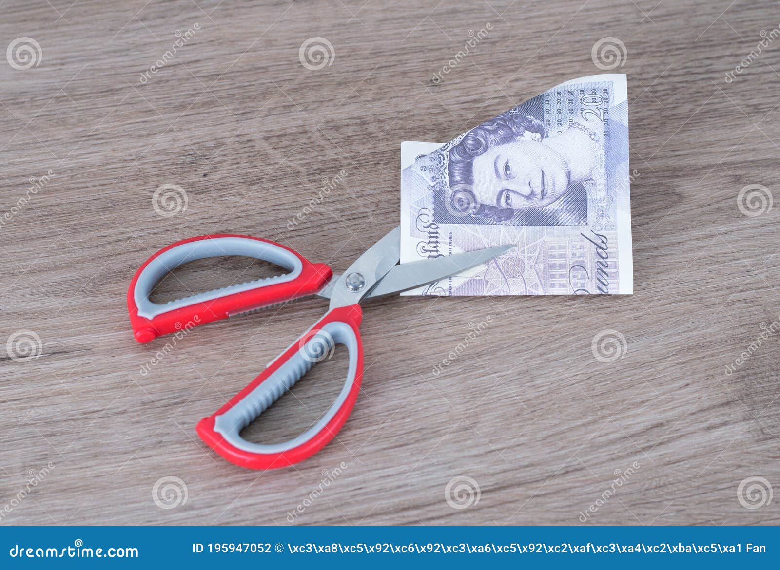 Scissors and Cut Pound Banknotes Stock Photo - Image of capital, funds ...