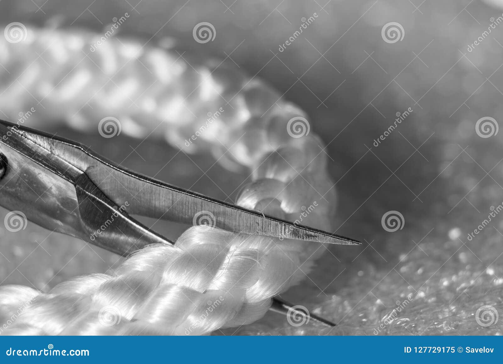 Scissors cut rope is macro stock image. Image of pedicure - 127729175