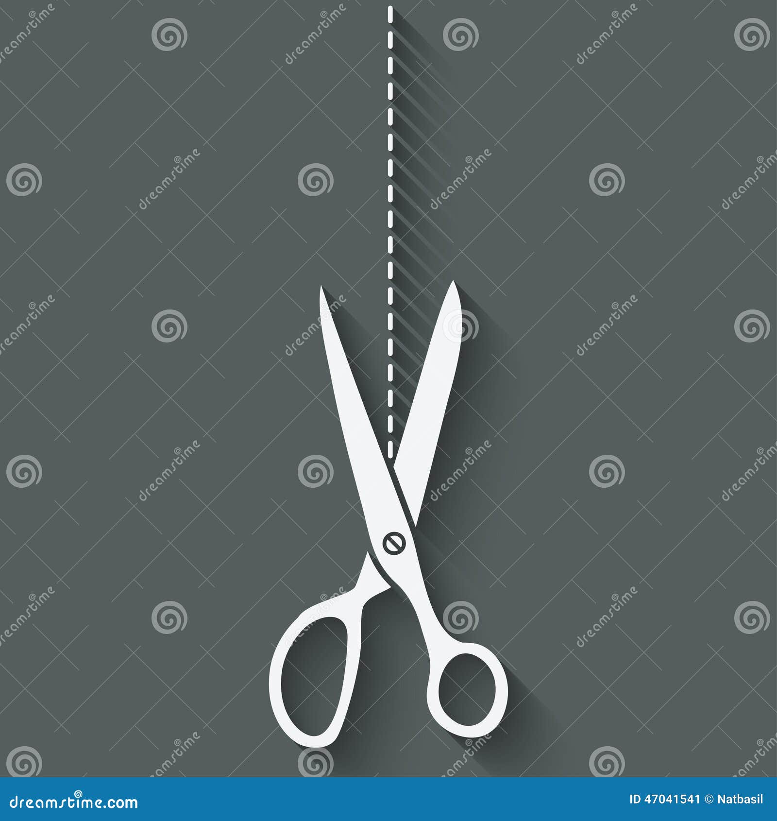 Scissors cut symbol stock vector. Illustration of cutout - 47041541