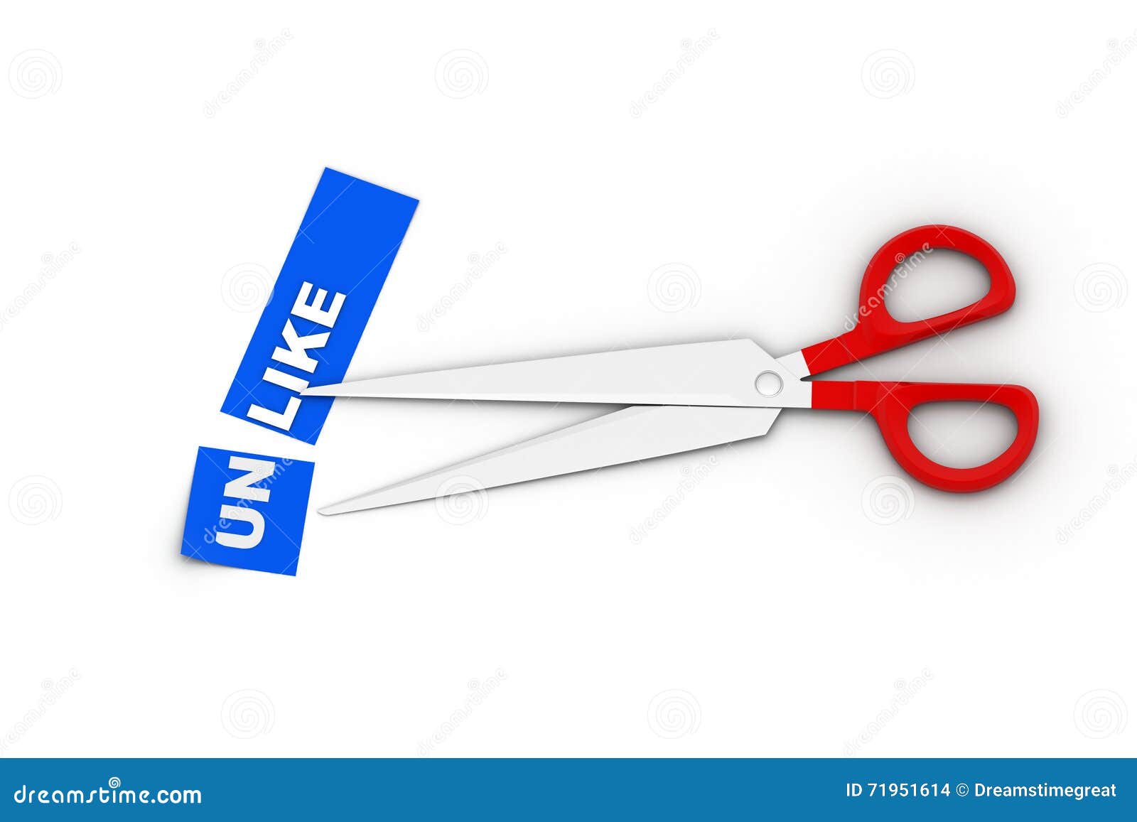 Scissors Cut the Word Unlike Stock Illustration - Illustration of ...
