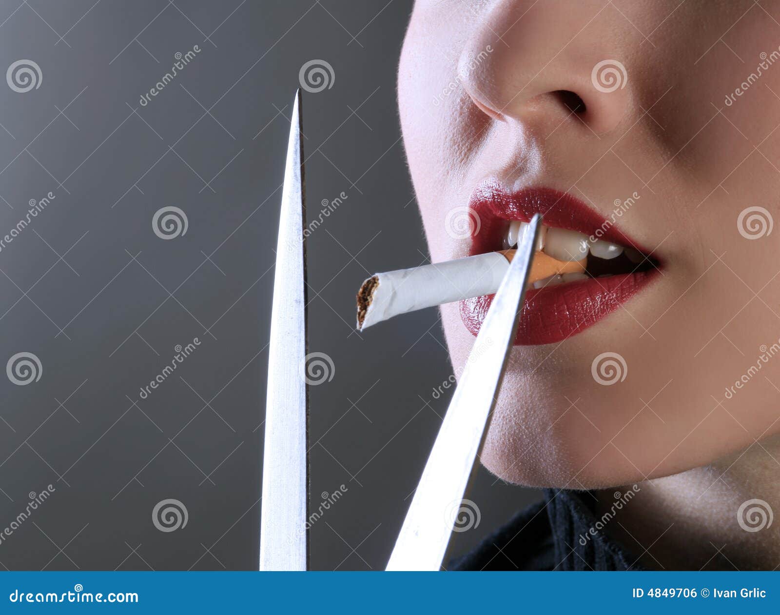 Scissors cutting stock photo. Image of breaking, extinguish - 4849706