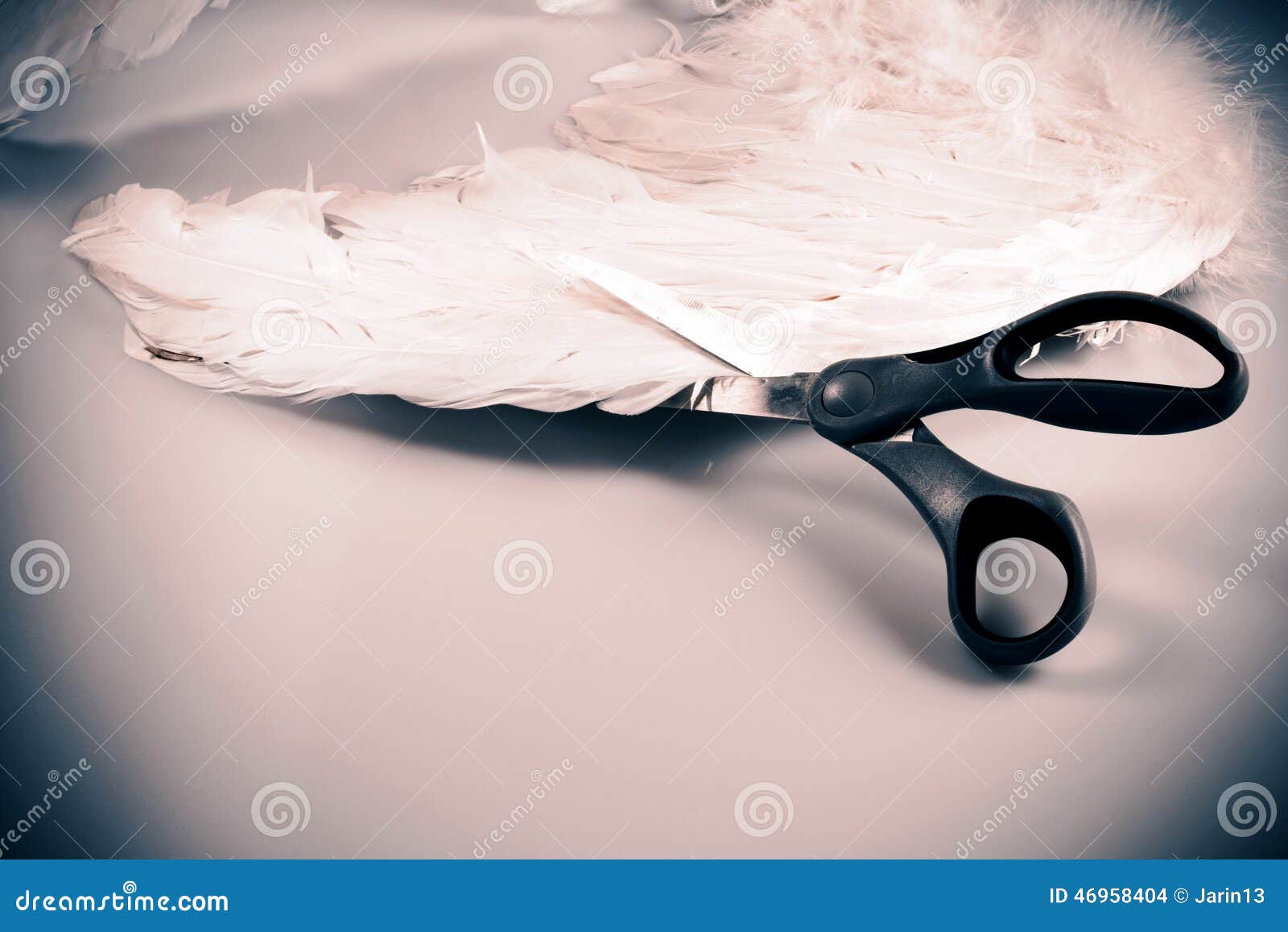 Scissors Cutting Angel S Wing Stock Photo - Image of hairdressing ...