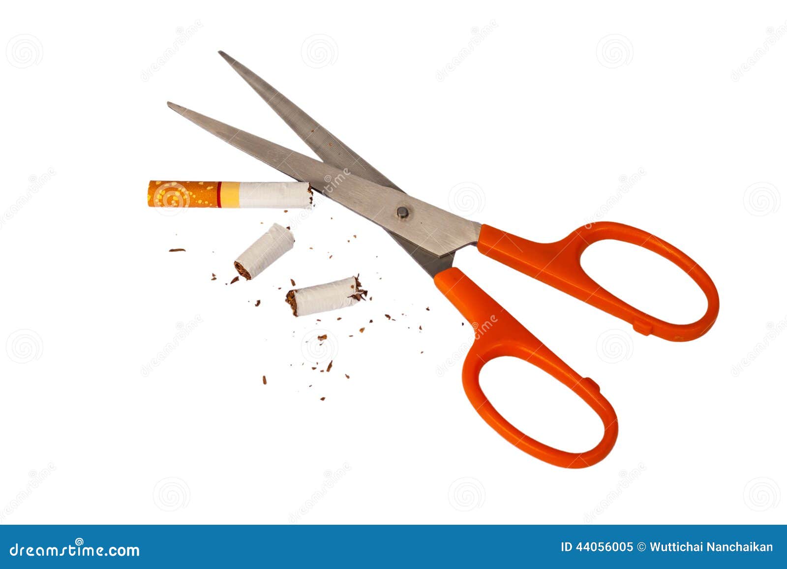 Scissors cutting cigarette stock image. Image of scissors - 44056005