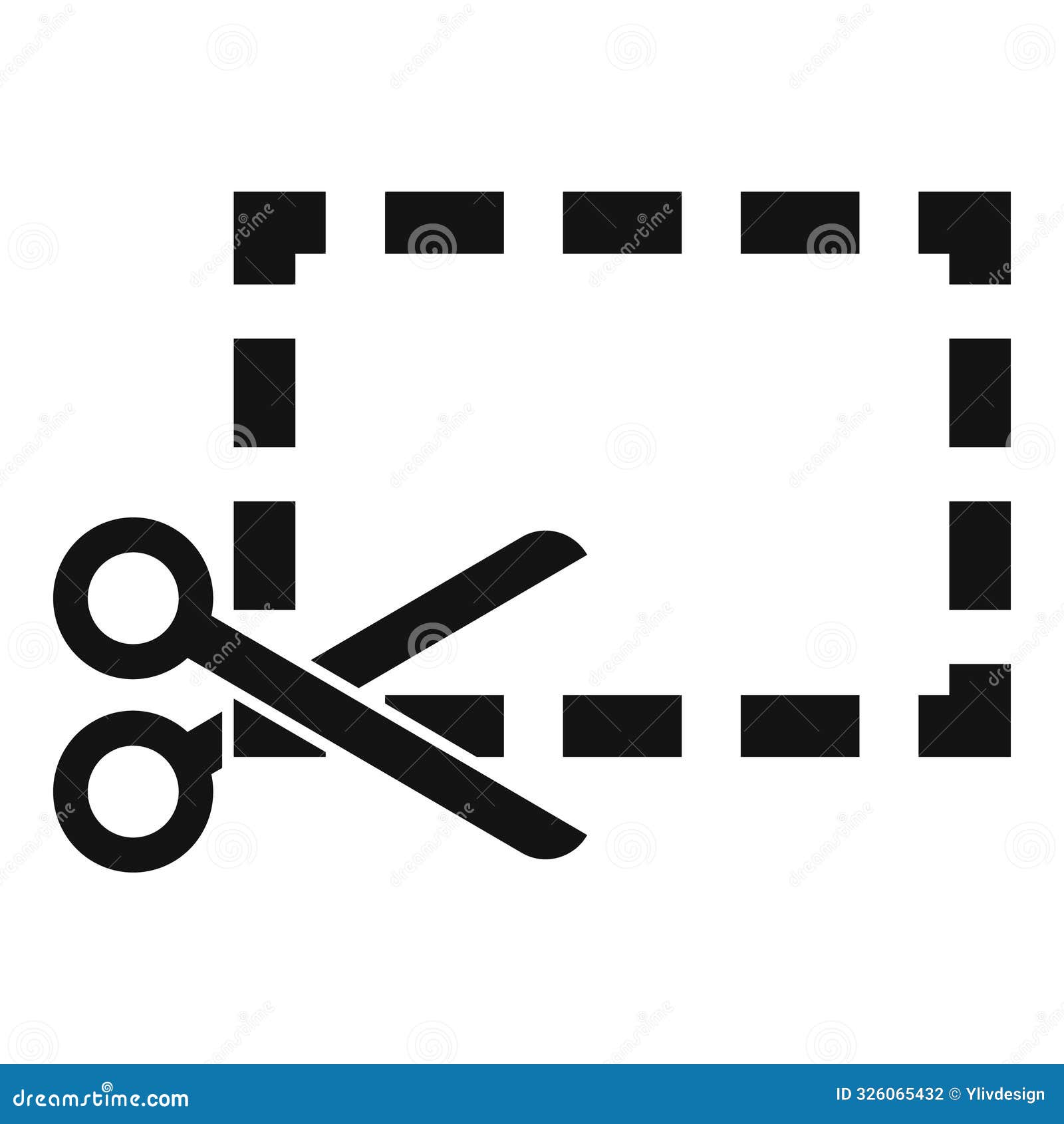 Scissors Cutting Coupon Icon, Simple Style Stock Vector - Illustration ...