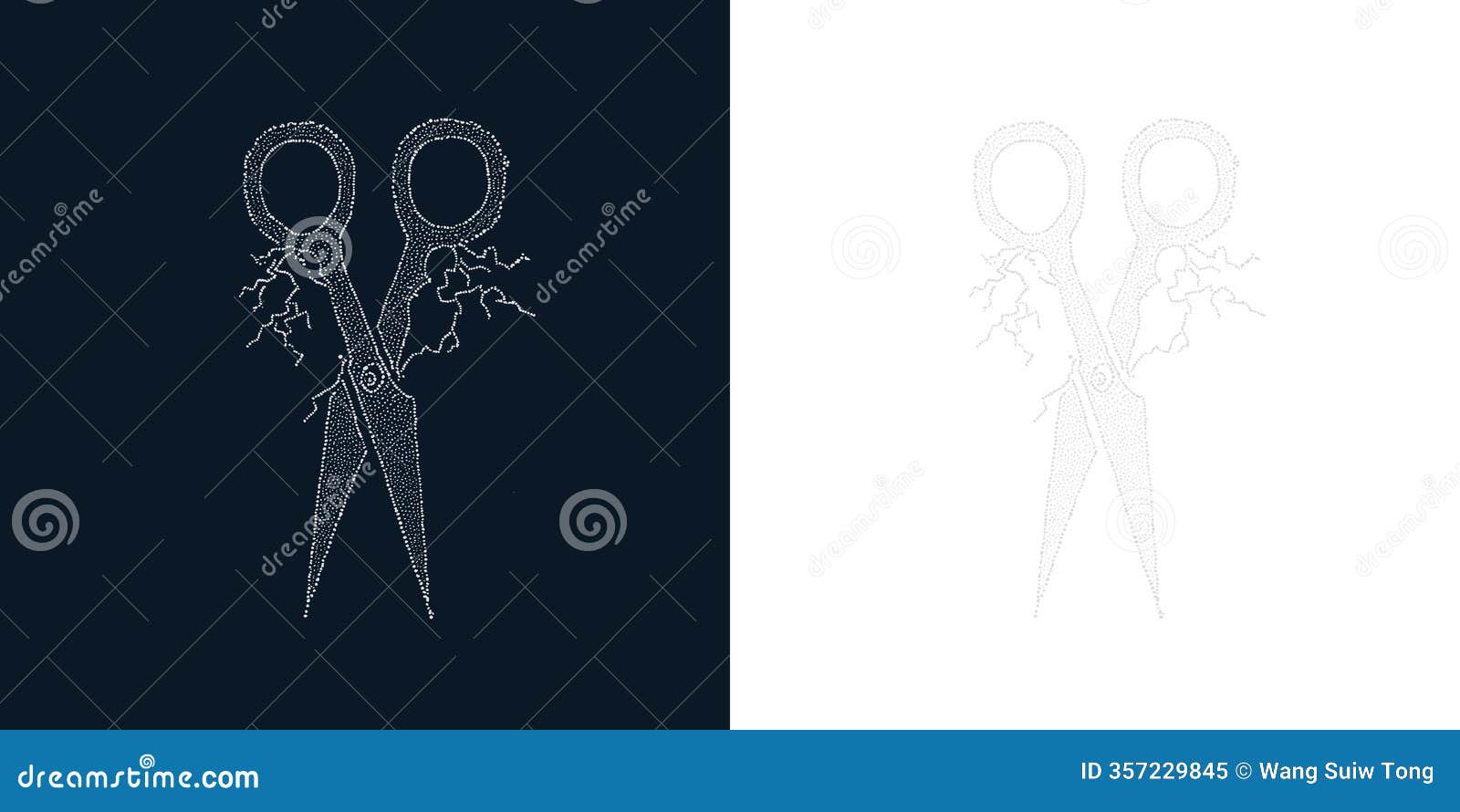 Scissors Accident Cartoon Vector | CartoonDealer.com #16651857